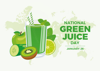 National fresh squeezed juice day poster Vector Image