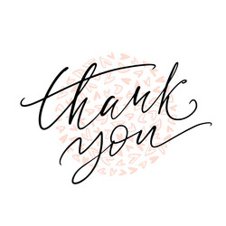 Thank you horizontal card hand drawn Royalty Free Vector