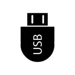 Usb data transfer logo Royalty Free Vector Image