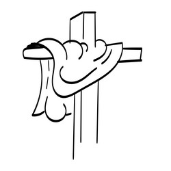 Christian art line art for print Royalty Free Vector Image