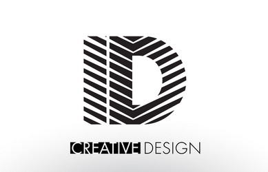 Id i d logo letters with red and black colors Vector Image