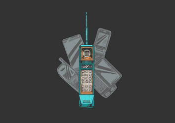 Mobile phone evolution Royalty Free Vector Image