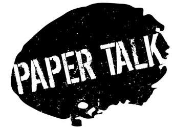 Paper talk rubber stamp Royalty Free Vector Image