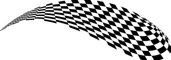 Checkered flag signaling on the race track Vector Image