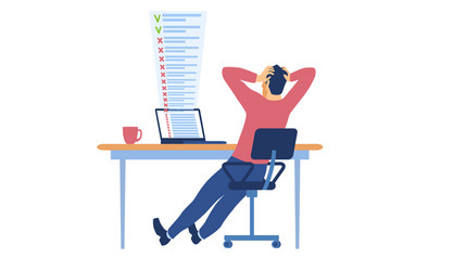 Bad time management and irresponsible employee Vector Image