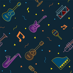 Seamless design with music notes Royalty Free Vector Image