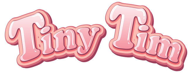 Tiny tim logo text design Royalty Free Vector Image