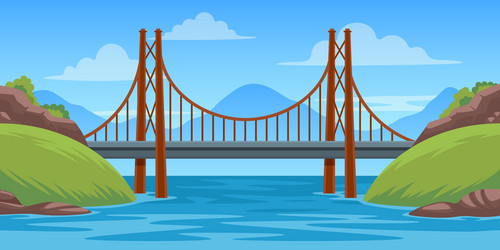 Bridge Cartoon Vector Images (over 6,000)