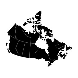 Canada map icon Royalty Free Vector Image - VectorStock