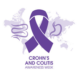 Crohn s and colitis awareness week poster Vector Image