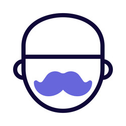 Face of a man with a dandy mustache styling Vector Image
