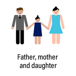 Father mother daughter and son icon can be used Vector Image