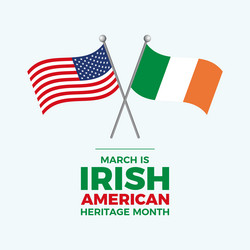 Irish american heritage month poster Royalty Free Vector