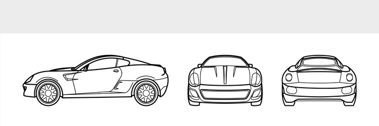 Car All Views Vector Images (over 120)