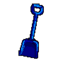 Rake sand toy game pixel art Royalty Free Vector Image