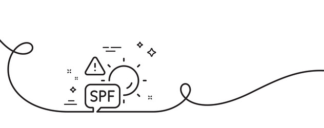 No sun line icon uv protect sign continuous Vector Image