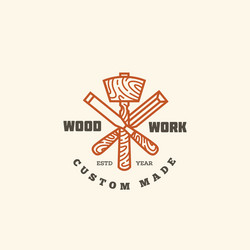 Wood shop logo Royalty Free Vector Image - VectorStock
