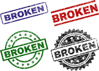 Broken down watermark stamp Royalty Free Vector Image