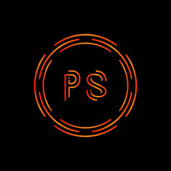 Initial ps letter logo creative typography Vector Image