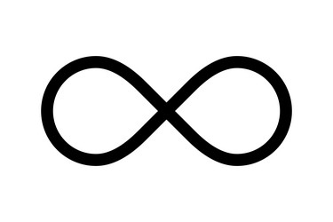 Triple line infinity symbol editable stroke Vector Image