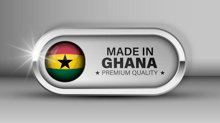 Made in ghana graphic and label Royalty Free Vector Image