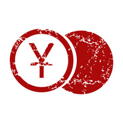 Red grunge money logo Royalty Free Vector Image