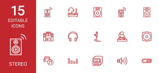 14 stereo icons Royalty Free Vector Image - VectorStock