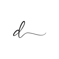 Cursive Letter D Vector Images (58)
