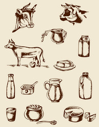 Dairy Drawings Milk Products Vector Images (over 6,500)