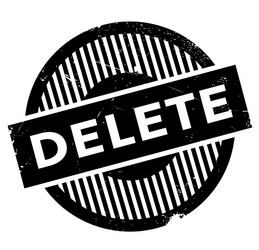 Delete rubber stamp Royalty Free Vector Image - VectorStock