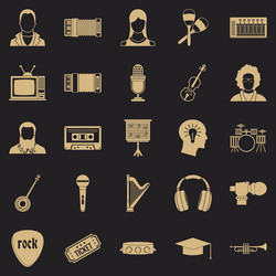 Discourse icons set simple style Royalty Free Vector Image