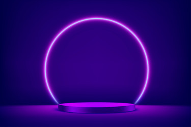 Composition with vivid neon lights 3d Royalty Free Vector