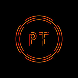 Initial monogram letter pt logo design template Vector Image