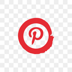 Pinterest social media icon design template Vector Image
