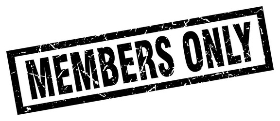 Square grunge black members only stamp Royalty Free Vector