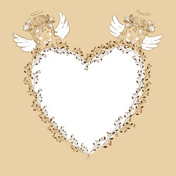 Two angels babies Royalty Free Vector Image - VectorStock