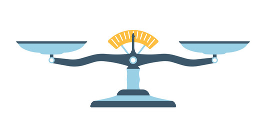 Balance sign scale symbol isolated background Vector Image