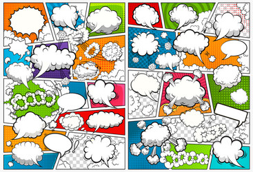 Comic book page concept Royalty Free Vector Image