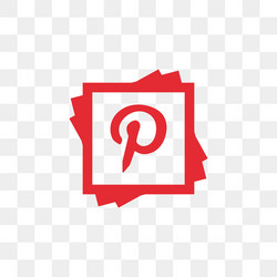 Pinterest social media icon design template Vector Image
