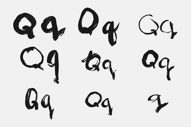 Calligraphy Script Font Q Vector Images (over 180)