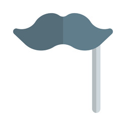 Dandy mustache with a handle isolated on white Vector Image