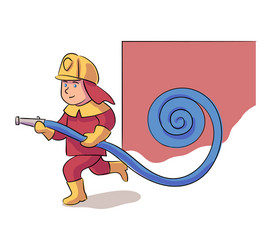 Cartoon Fire Hose