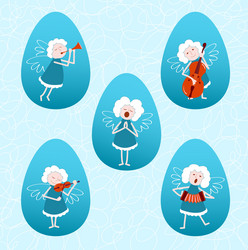 Musical angels Royalty Free Vector Image - VectorStock