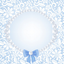 Pearl and lace Royalty Free Vector Image - VectorStock