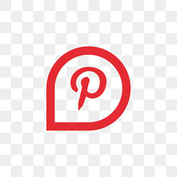 Pinterest social media icon design template Vector Image