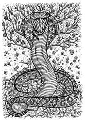 Viper snake design element for emblem sign Vector Image