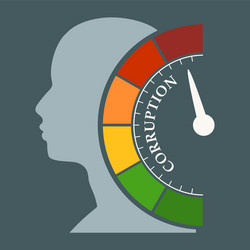 Corruption level meter Royalty Free Vector Image