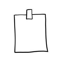 Paper note sketch hand drawn sticky note Vector Image