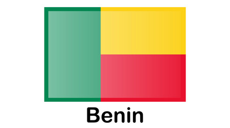 Benin flag official colors and proportion Vector Image