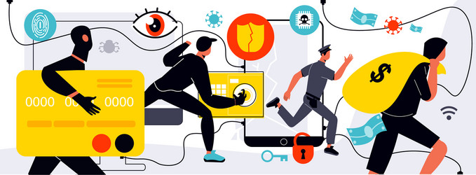 Hackers top tricks flat infographic poster Vector Image